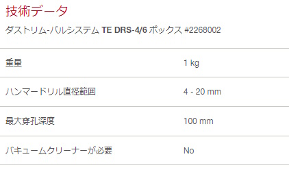 HILTI ヒルティ NURON 集じんシステム ダストリムーバルシステム TE DRS-4/6 2268002 かんだ！